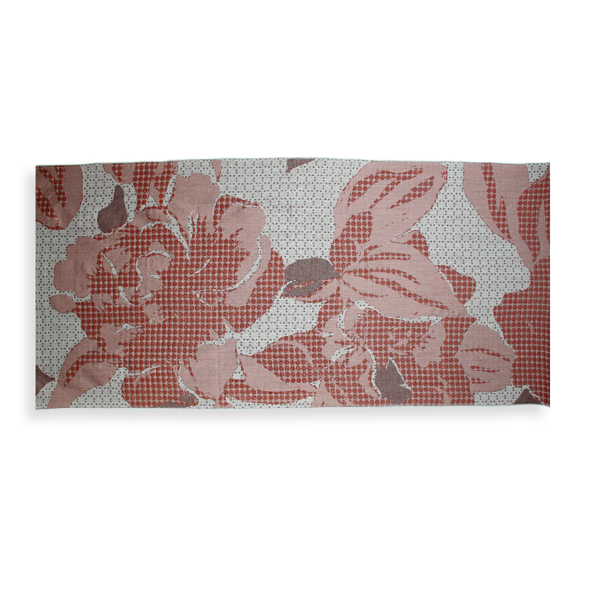 Off-white and rust wool, cotton, and silk blend women's stole | oversize.